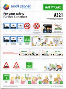Safety Card: A321 (Small Planet Airlines, LithuaniaCol:LLC-LT-0003