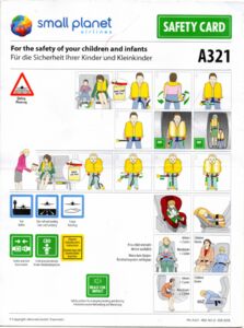 Safety Card: A321 (Small Planet Airlines, LithuaniaCol:LLC-LT-0003