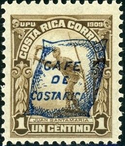 Stamp: Juan Santamaria Monument overprinted (Costa Rica(Stamps of 1910 ...