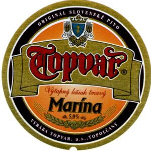 Drink Label: J13I-Topvar Marina (Pivovar Topvar Topoľčany, SlovakiaCol ...