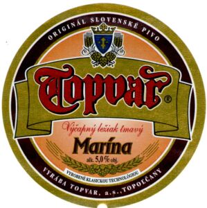 Drink Label: J13II-Topvar Marina (Pivovar Topvar Topoľčany, SlovakiaCol ...