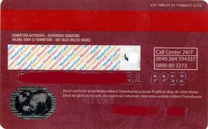 Bank Card: Star Forte (Banca Transilvania, RomaniaCol:RO-MC-0085.05
