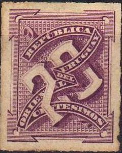 Stamp: Number 20 (Uruguay(Definitives 1884-1886) Mi:UY 61,Sn:UY 67,Yt ...