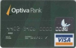 Bank Card: Green (Optiva Pank, EstoniaCol:EE-VI-0033