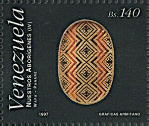 Stamp: Oval Bowl of Panare (Venezuela(Native American (IV): Braiding ...