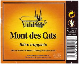 Drink Label: Mont des Cats Trappiste (Chimay, BelgiumCol:BE-BEER-026105 🏷️