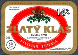 Drink Label: K7-Zlatý klas 14 (Pivovar Trnava, SlovakiaCol:SK-BEER-001046