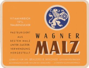 Drink Label: Wagner malz (Schwarzwälder Malzbierbrauerei, Germany ...