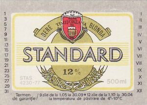 Drink Label: Standard (Fabrica de bere Timișoreana, RomaniaCol:RO-BEER ...