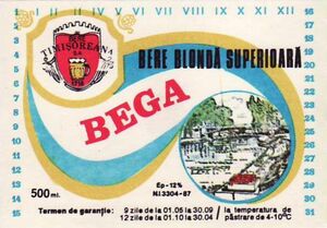 Drink Label: Bega (Fabrica de bere Timișoreana, RomaniaCol:RO-BEER-001339