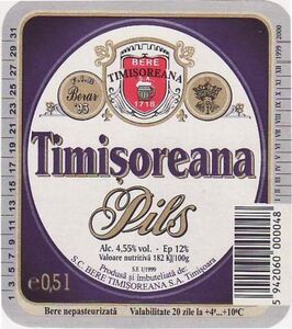 Etiqueta de bebida: Timisoreana Pils (Fabrica de bere Timișoreana ...