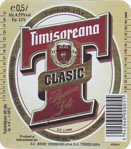 Etiqueta de bebida: Timisoreana Classic (Fabrica de bere Timișoreana ...