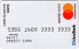 Bank Card: MasterCard World Debit (Idea Bank, UkraineCol:UA-MC-0610.02