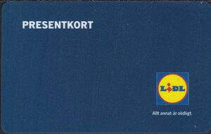 Gift Card: Blått Lidl Presentkort (Lidl, Sweden(Food) Col:SE-LIDL-004