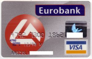Bank Card: Eurobank VISA (7-97) (EuroMerchant Bank S.A., GreeceCol:GR ...