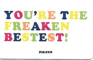 სასაჩუქრე ბარათი: You're the bestest! (Tilly's, ამერიკის შეერთებული ...