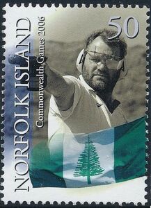 Stamp: Norfolk Island Flag and Shooting (Brian Check) (Norfolk Island ...