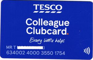 Functional Card: Tesco - Colleague Clubcard - Every Little Helps (Shops ...