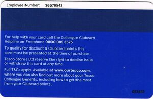 Functional Card: Tesco - Colleague Clubcard - Every Little Helps (Shops ...