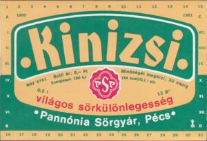 Drink Label: Kinizsi (Pécsi Sörfözde, HungaryCol:HU-BEER-001534 🏷️
