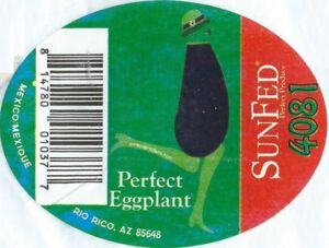 Fruit Sticker: SunFed Perfect Eggplant (MexicoCol:MX-VG-00006