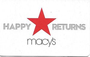 Gift Card: Happy Returns (Macys, United States of America(Merchandise ...