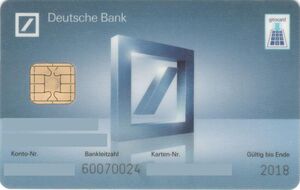 Carte bancaire: Deutsche Bank girocard (Deutsche Bank, Allemagne ...