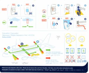 Safety Card: Airbus A320 (Aigle Azur, FranceCol:AAF-FR-0005