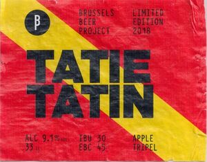 Drink Label: Tatie Tatin (Brouwerij Brussels Beer Project, BelgiumCol ...