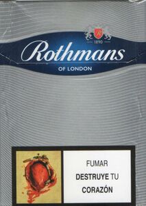 Paquete de Cigarrillos: Rothmans (ColombiaCol:CO-CT-0050