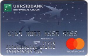 Bank Card: MasterCard Debit (Ukrsibbank, UkraineCol:UA-MC-0549.02
