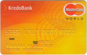 Bank Card: MasterCard World (Kredobank, UkraineCol:UA-MC-0431.04