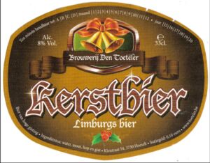 Drink Label: Limburgs Kerstbier (Brouwerij Den Toetëler, BelgiumCol:BE ...