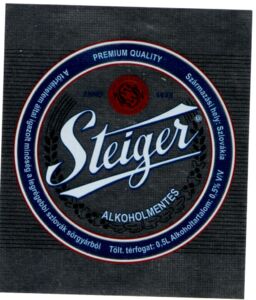 Drink Label: MP1-Steiger alkoholmentes (Pivovar Vyhne, SlovakiaCol:SK ...