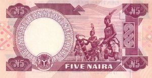 Banknote: 5 Naira (Nigeria(1984-2022 Issue) Wor:P-24i