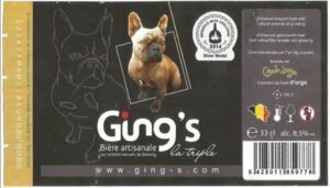 Drink Label: Ging's la Triple (Brasserie Grain D’Orge, BelgiumCol:BE ...
