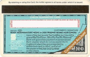 Bank Card: Security Pacific National Bank master charge (Security ...