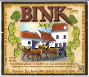 Drink Label: Bink Blond (Brouwerij Kerkom, BelgiumCol:BE-BEER-026346