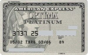 Bank Card: American Express OPTIMA Platinum US 373725 (American Express ...