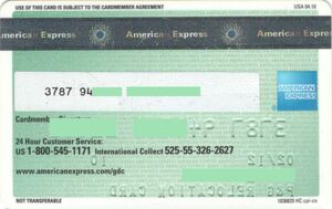 Bank Card: American Express Corporate US-378794 (American Express ...