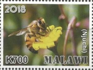 Stamp: Bee "Njuchi" (Malawi(Insects of Malawi (2019)) Mi:MW 1015,Sn:MW ...