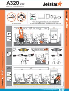 Safety Card: A320 (Jetstar Airways, AustraliaCol:JST-AU-0005 💳