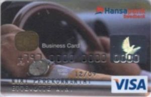 Bank Card: Visa Business Card. Wheel (Hansapank, EstoniaCol:EE-VI-0025.01