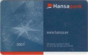 Bank Card: Account Card (Hansapank, EstoniaCol:EE-GM-0024
