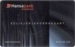 Bank Card: Priorities Card (Hansapank, EstoniaCol:EE-GM-0026