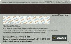 Tarjeta de Banco: AvantCard PLATINUM (MBNA, Europa Bank, EspañaCol:ES ...