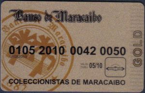 Bankkarte: Banco de Maracaibo (Banco De Maracaibo, VenezuelaCol:VE-GM-0012