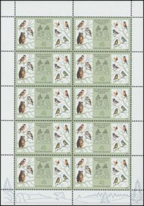 Stamp: Castle Seebach and different Birds (Germany, Federal Republic ...