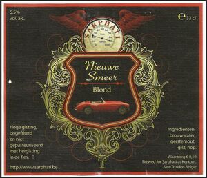 Drink Label: Nieuwe Smeer Blond (Brouwerij Kerkom, BelgiumCol:BE-BEER ...