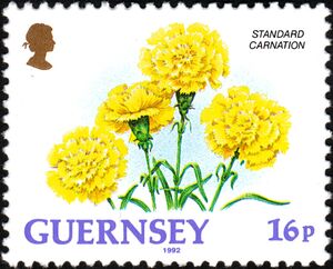Stamp: Standard Carnation (Guernsey(Definitive Series 1992-1997 ...